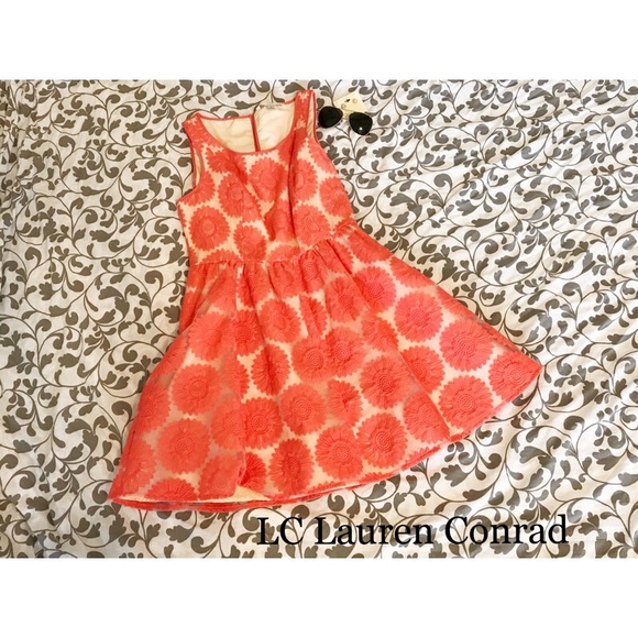 LC Lauren Conrad | Dresses | Lc Lauren Conrad Coral Floral Dress | Poshmark